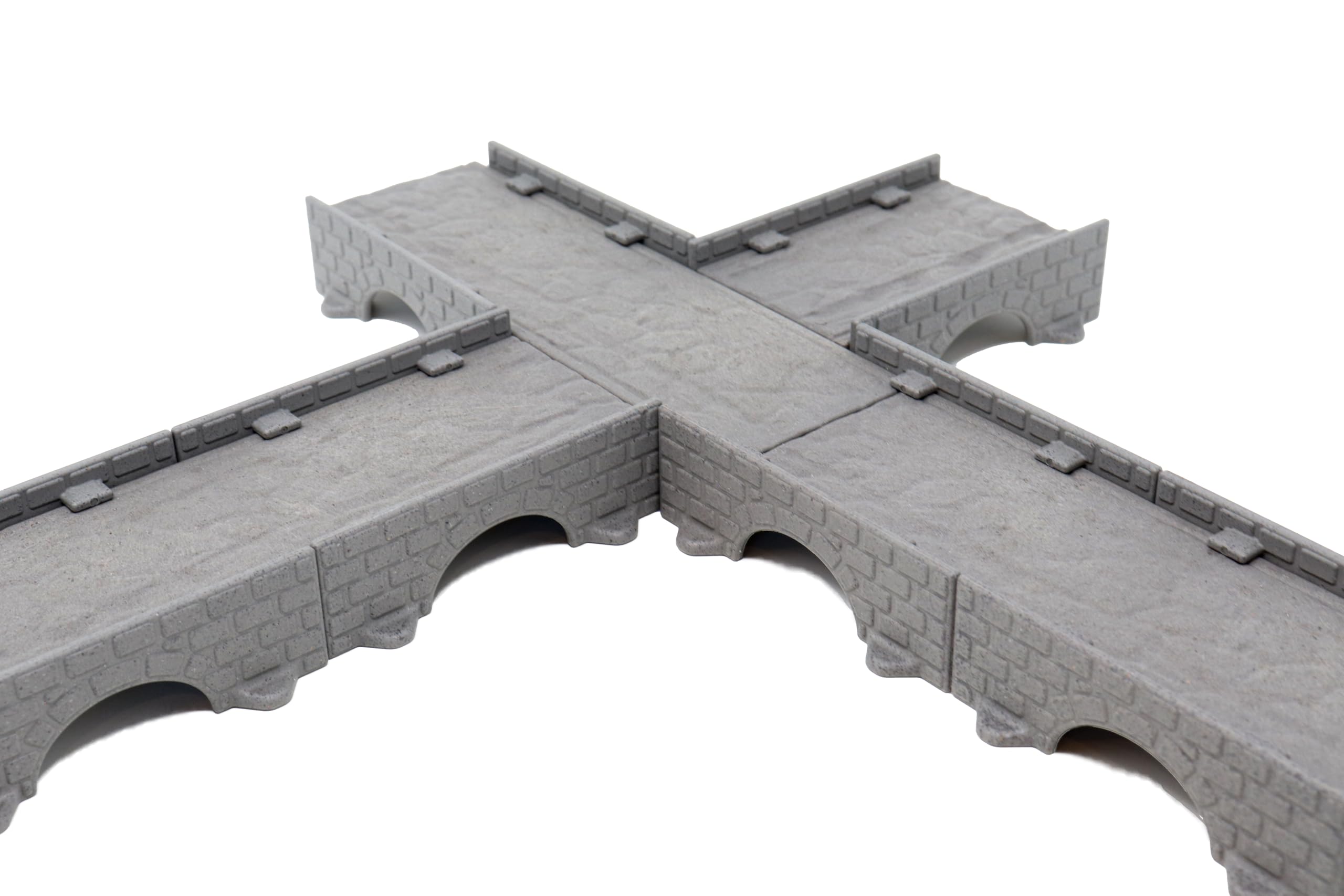 Stone Bridges Kit - Mini Dungeon Castle Cavern Terrain for RPGs, Dungeons & Dragons (DND), Pathfinder, War Gaming, and More! by DCD (21pcs, 3ft)