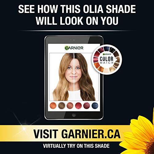 Garnier Olia Ammonia Free Permanent Hair Color, 100% Gray Coverage (Packaging May Vary), 4.0 Dark Brown Hair Dye, Pack of 1
