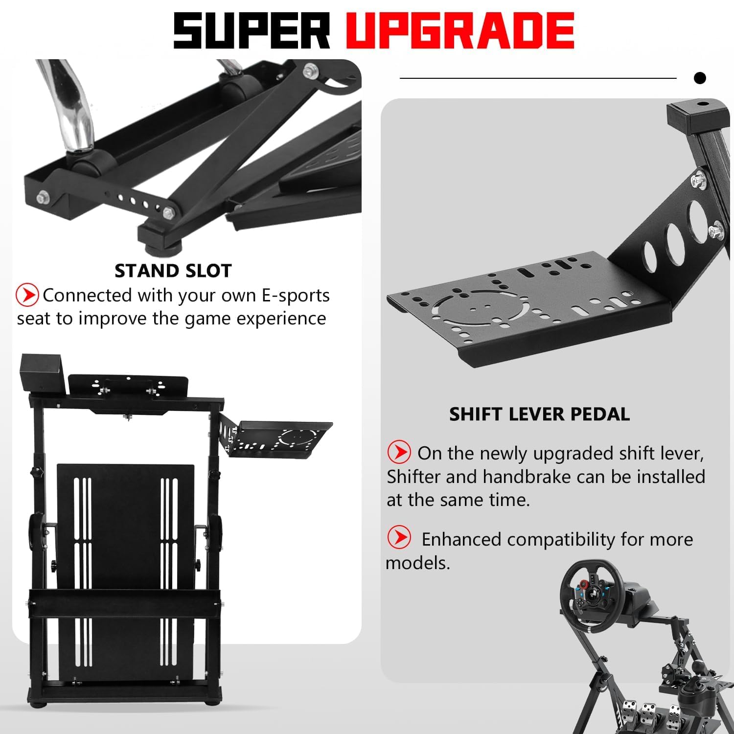 Dardoo X Frame Racing Wheel Stand Foldable Fit for Logitech G25, G27, G29, G920 Thrustmaster T300RS GT Adjustable Racing Simulator Steering,NOT Included Wheel Pedal Handbrake and Shifter