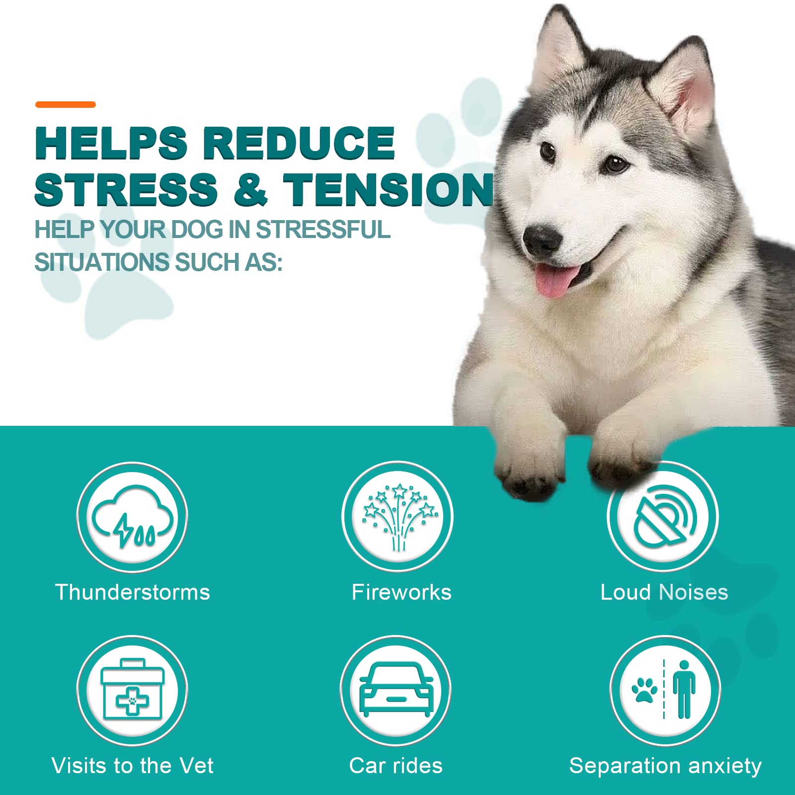 Bieyoc Calming Chews for Dogs, Pet Care Calming Chews for Dogs, Natural Ingredients Calming Dog Treats (Chicken)
