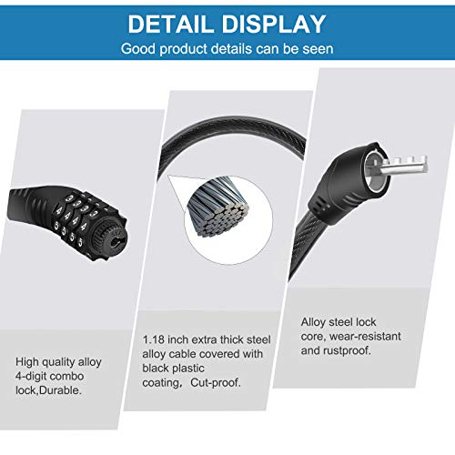 Rofio 2 Pack Refrigerator Lock, Upgraded 4 Digit Fridge Lock for French-Door Refrigerators, Cabinet Locks, Easy to Set and Use