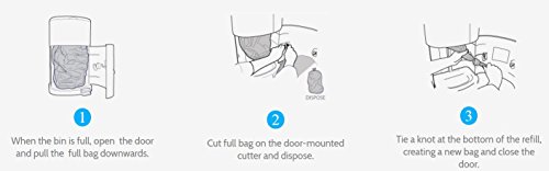 JANM280DAEA - AKORD Slim Adult Diaper Disposal System, White, 12.44x10.51x20.51 Inch