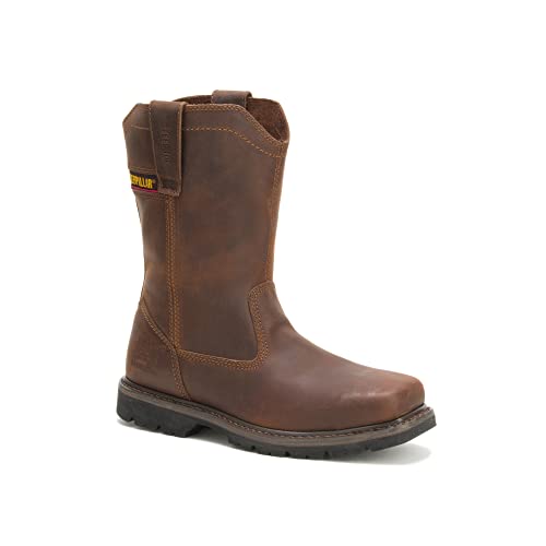 Cat Footwear Men's Wellston Steel Toe, Dark Brown, 9