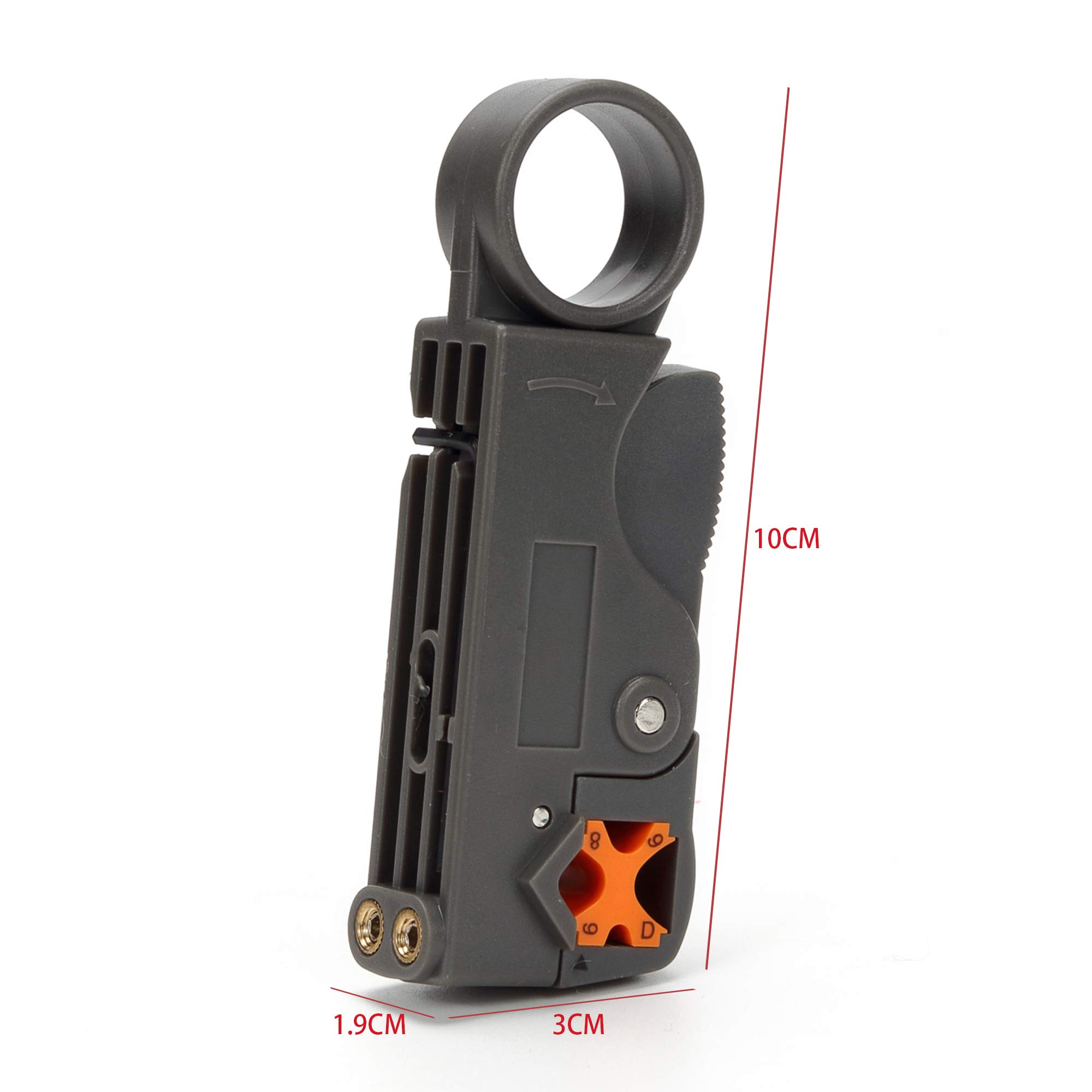 TLS.eagle BNC RG58 Plug Crimp Connector and Striping Crimp Tool for RG58/RG59/RG6 10 Pack Red