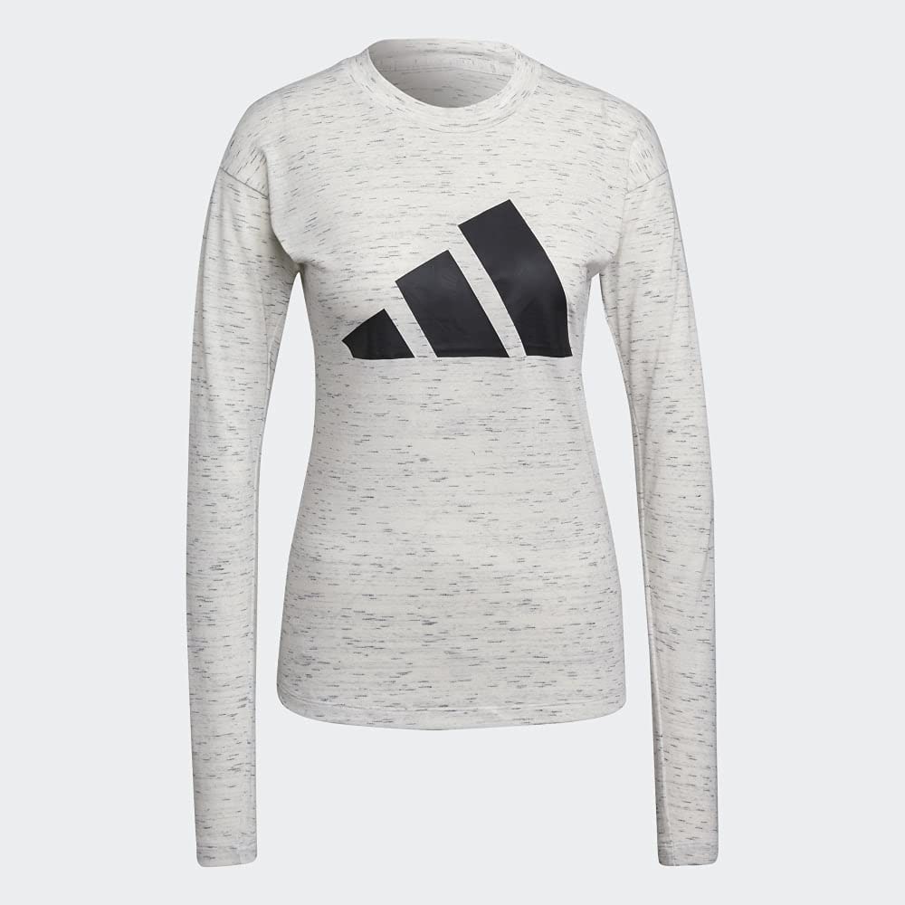adidas Women's Sportswear Winners 2.0 Long Sleeve, White Melange, XX-Large