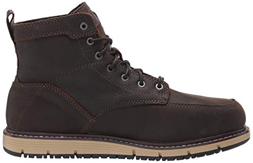 KEEN Utility Men's San Jose 6” Alloy Toe Waterproof Wedge Work Boots, Cascade Brown/Black, 12 2E (Wide) US