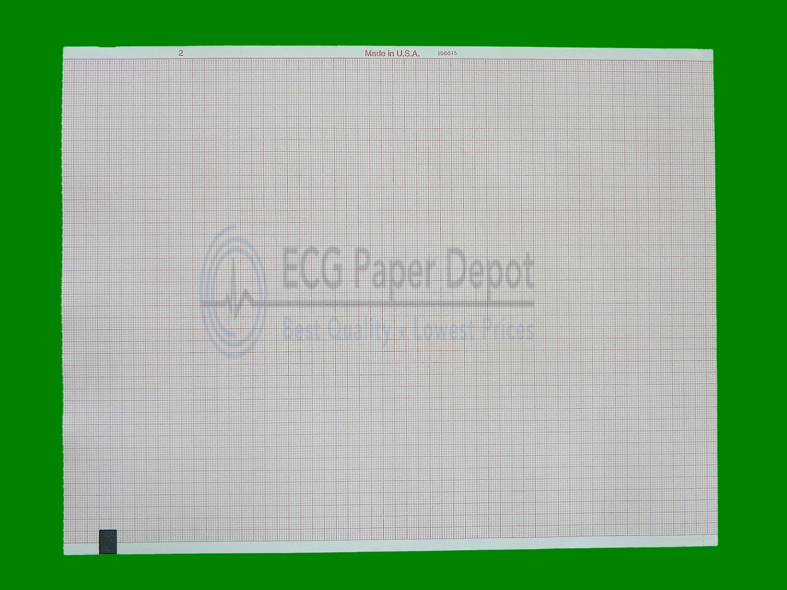 GE Compatible 226-166-06 Medical Cardiology Recording Chart Paper, 10 Packs Per Case, Z-Fold, Size 8.5" x 11", Grid Color Red