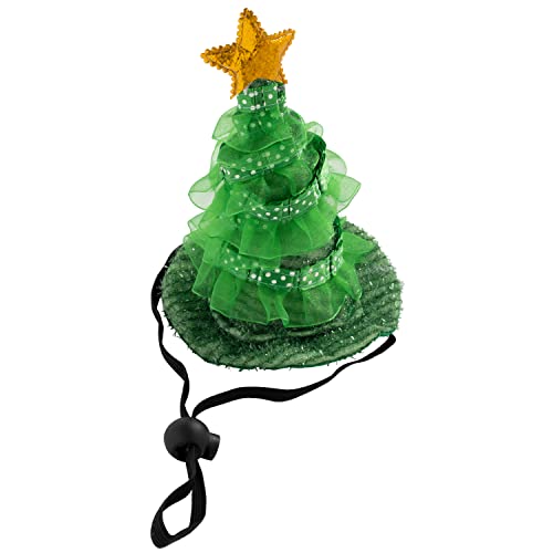 Cat Halloween Costume Small Dogs Cute Hat Kitten Outfit(one Size,Green)