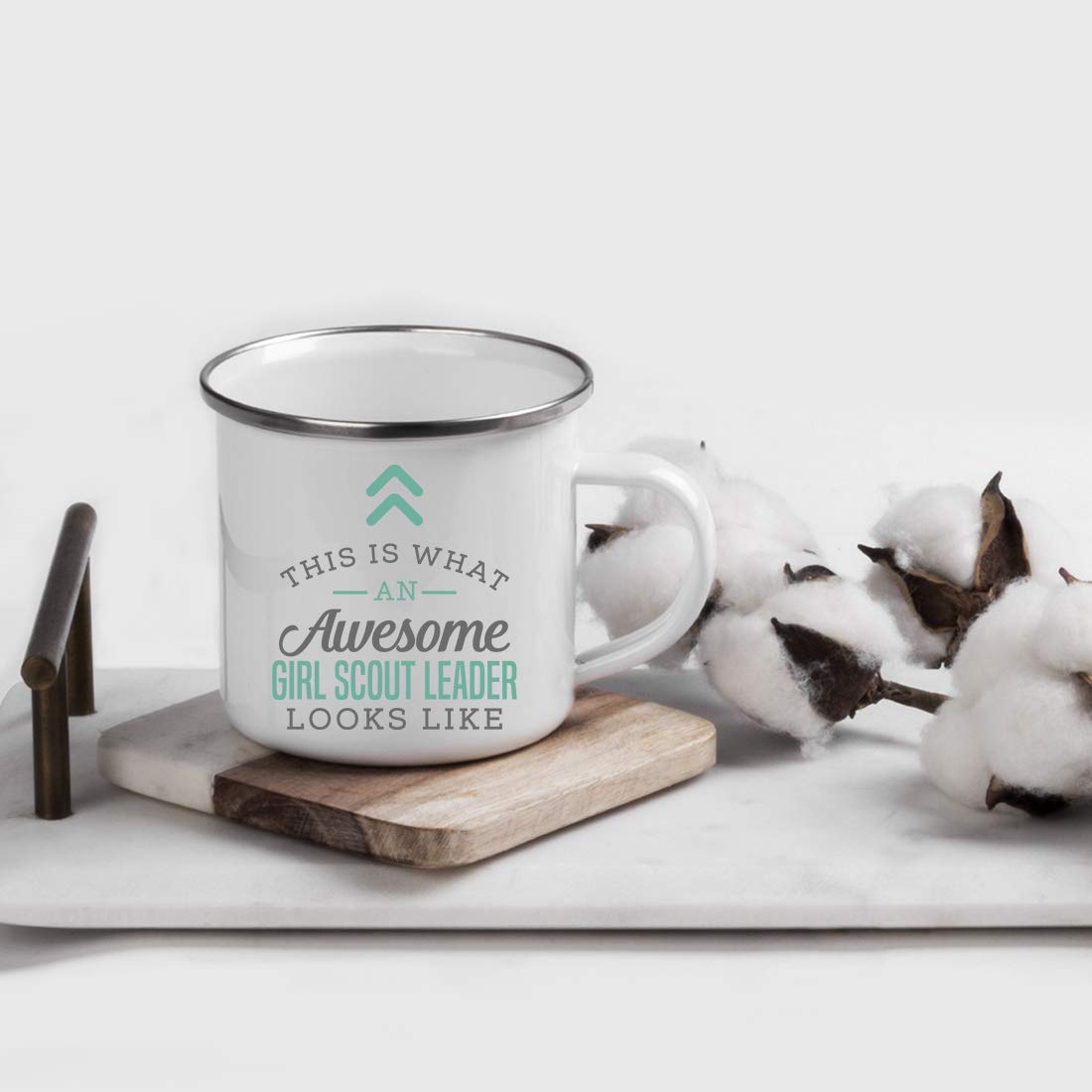 Andaz Press 11oz. Stainless Steel Campfire Coffee Mug Gift, This is What an Awesome Girl Scout Leader Looks Like, 1-Pack, Birthday Gift Ideas Coworker Him Her, Includes Gift Box
