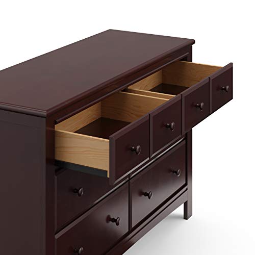 Graco Benton 6 Drawer Double Dresser (Espresso) – Easy New Assembly Process, Universal Design, Durable Steel Hardware and Euro-Glide Drawers with Safety Stops, Coordinates with Any Nursery