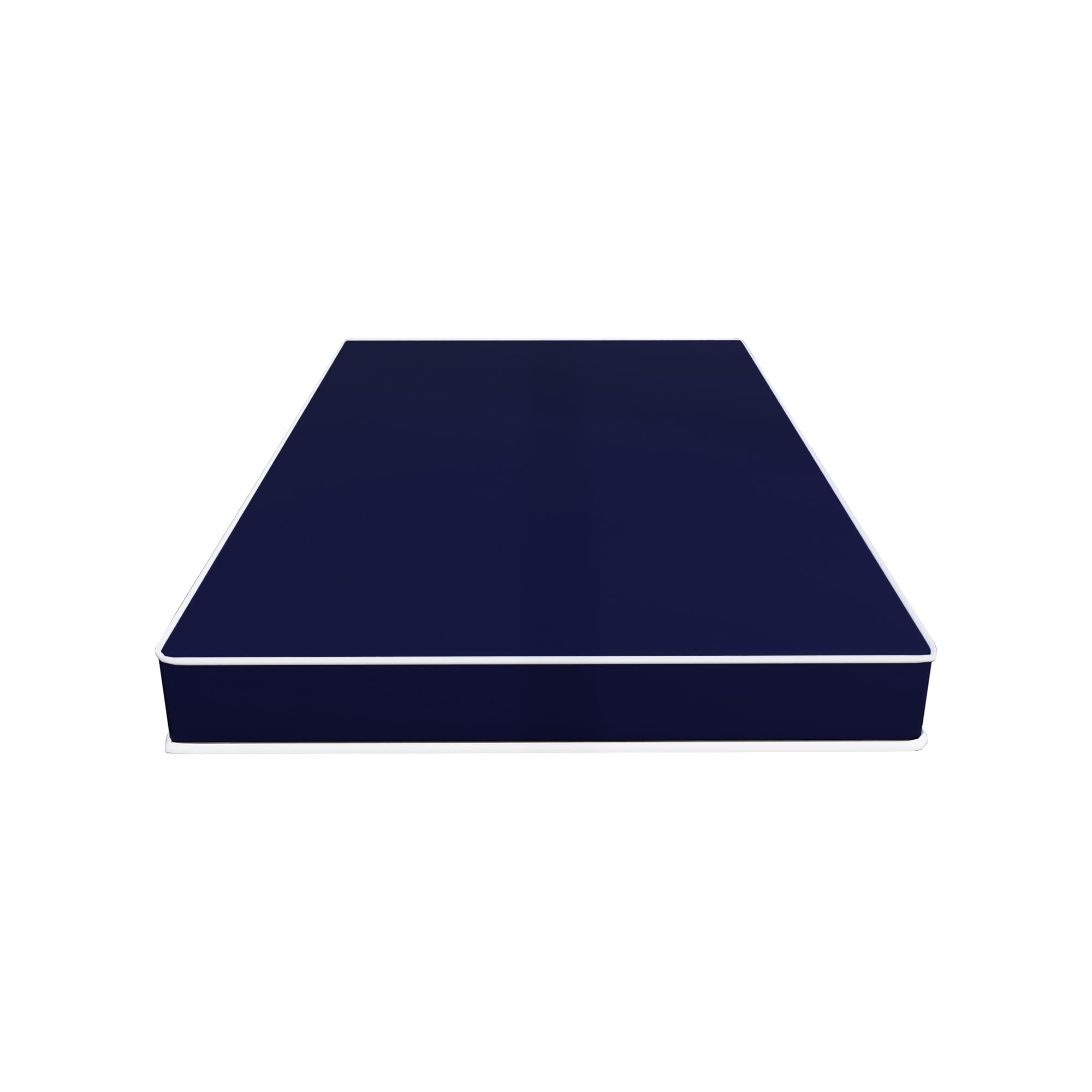 Nutan, 8-Inch Medium Firm Double Sided Tight top Foam Rolled Vinyl Mattress, Queen, Blue