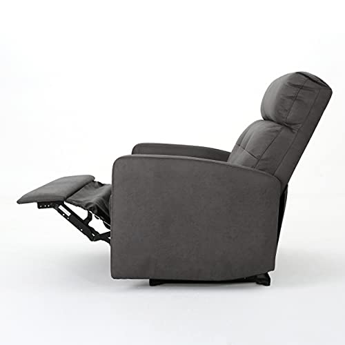 GDFStudio Hana Plush Cushion Tufted Back Loveseat Recliner (Microfiber/Slate)
