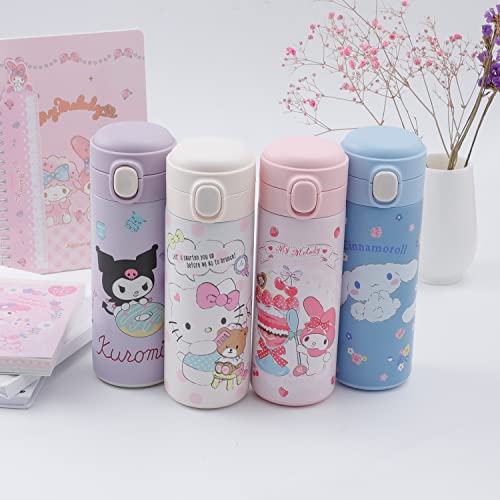 Cartoon Kitty Stainless Steel Vacuum Bottle Leakproof,Insulated for Hot or Cold Water Bottle Travel Mug for Girl-5