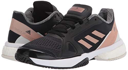 adidas Women's ASMC Barricade Boost Tennis Shoe, Black/Copper/Orbit Grey, 6.5