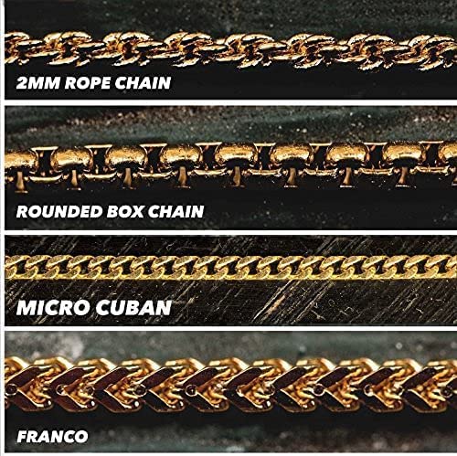 4MM Rope Chain Necklace 20" 24" - Rose Gold (20)