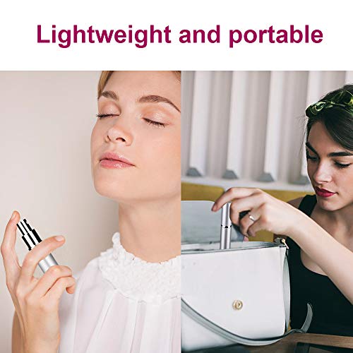 Zingso Refillable Travel Perfume Atomizer Bottles, 3 Pcs 10ml Mini Portable Spray Bottles Refillable Perfume Aftershave Atomizer Empty Travel Bottles with Funnel (10ml (Black+Silver+Pink))