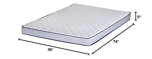 Greaton, 5/7/8/10 Inch Medium Firm High Density Foam Mattress, Comfortable Mattress for Cooler Sleep Supportive & Pressure Relief, Twin, White