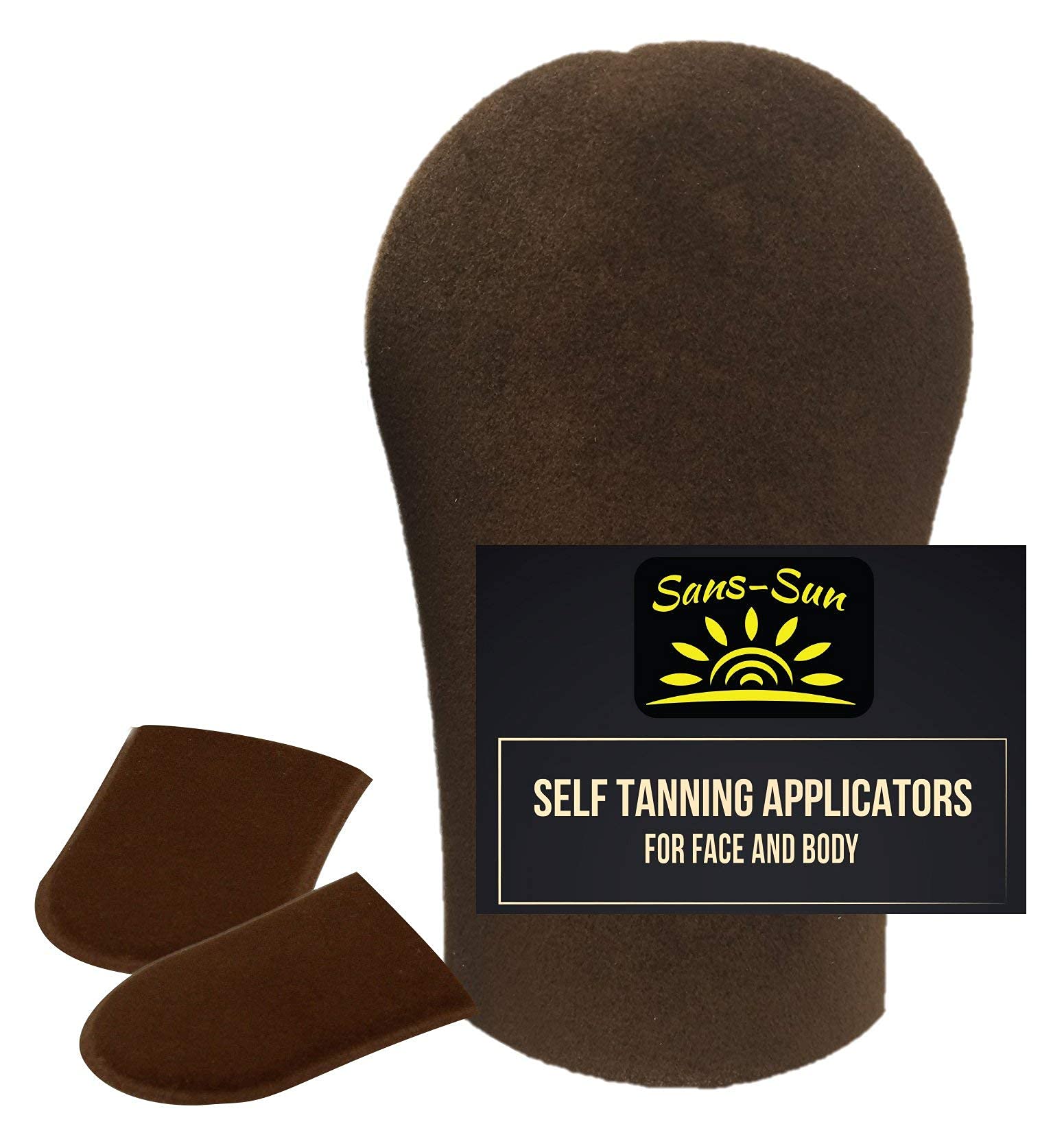 Tan Physics Self Tanner, 8 Fl oz with Face & Body Mitts, Black Exfoliation Gloves and Travel Bag - Tan Physics True Color Sunless Tanner - Tan Physics Sunless Tanner - 6 Pieces
