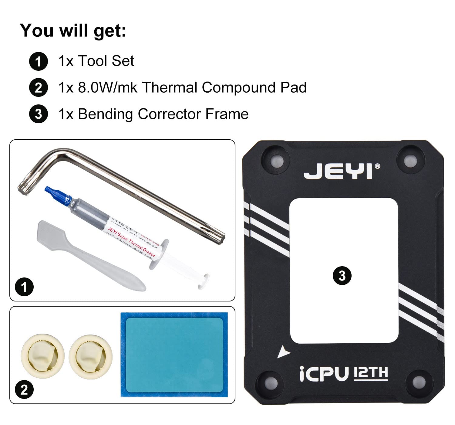 Aluminium LGA1700 CPU Contact Frame, LGA 1700 CPU Stress Bending Correction Bracket for Intel 13th & 12th Gen CPU, LGA1700 Socket Anti-Bending Contact Frame by CNC Aluminum Design