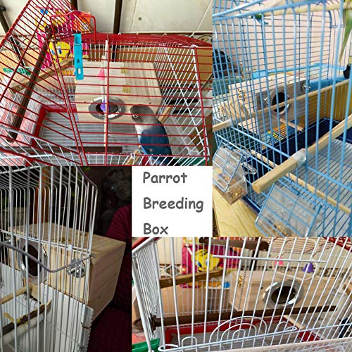 ZYYRT Bird Breeding Box Parakeet Nest Box Budgie Cage Wood House for Parrot, Lovebirds, Parrotlets Mating Box(7.8βx4.8βx4.8β)
