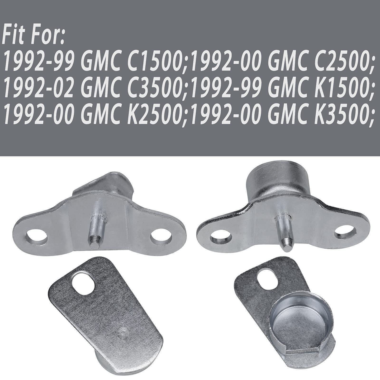4PCS Body Mounted Tailgate Hinge Left & Right Tail Gate Truck Hinge Compatible with 1992-2002 Chevrolet & GMC C1500 C2500 C3500 K1500 K2500 K3500 Replace 15603558 15521579 15691087 15691088