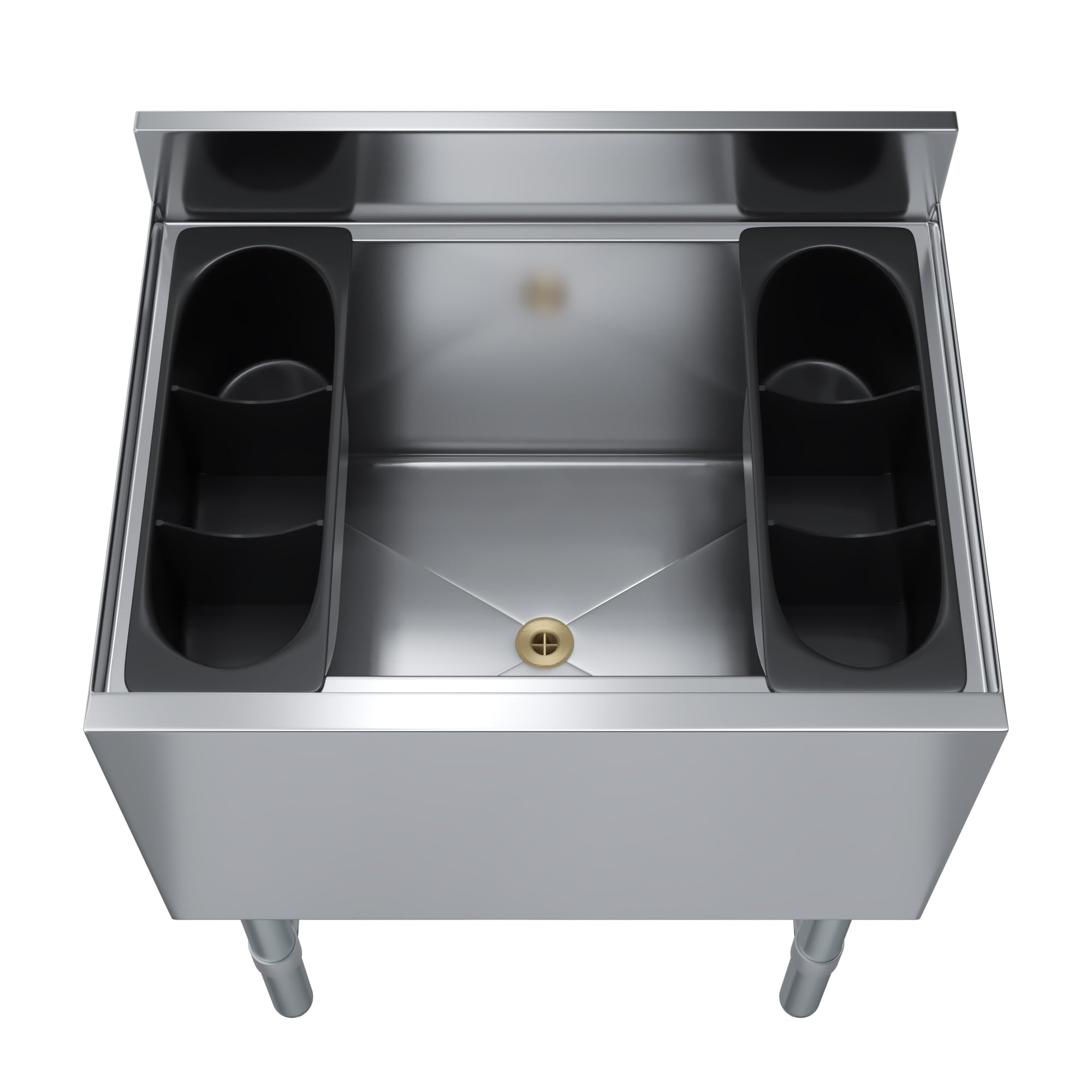 AmGood 18.5" x 24" x 33" Stainless Steel Ice Chest with Sliding Lid | Large Ice Bin | NSF