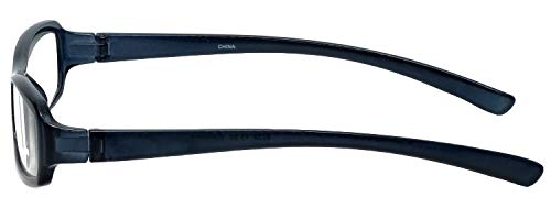 Calabria 8034 Designer Reading Glasses +1.50 Black Women Spring Hinged One Power Readers Distortion Free Lightweight Durable