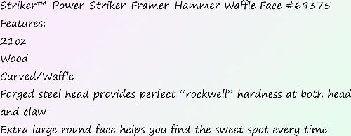 DWST17805 Deluxe present 21oz Curved/Waffle Wood Hammer 69375