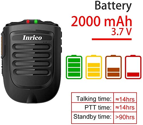 KJD Inrico B01 Wireless Handheld Microphone Bluetooth Version 4.2 PTT for W7 N60 W2PLUS Android Mobile Radio Phone Work with Zello Real PTT NOT Support iOS System 1111