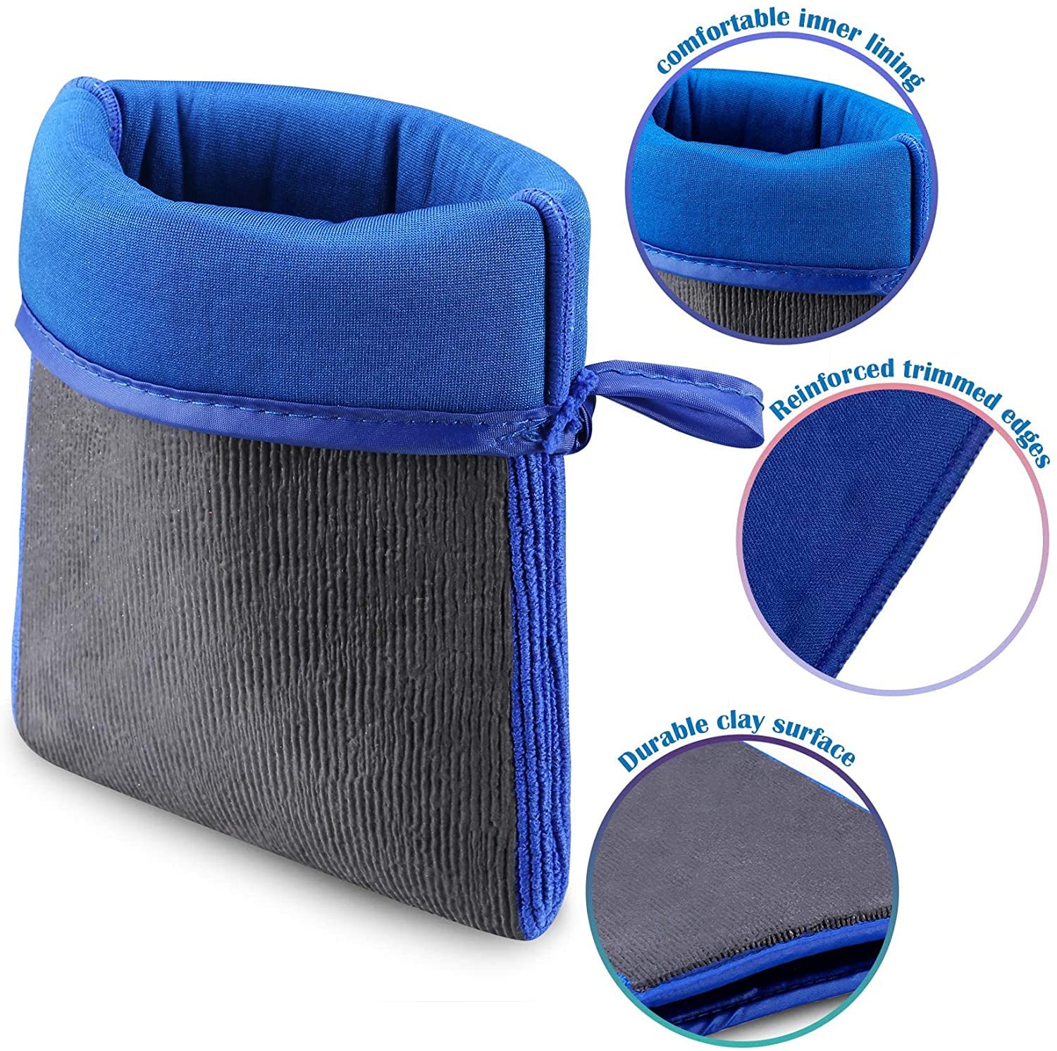 JIANFA Clay Mitt, Clay Bar Mitt for Car Detailing, Medium Grade Auto Magic Wash Mitt, Scratch-Free and Paint Safe, for Cleaning Polishing Detailing Cars Paint, Glass, Wheels