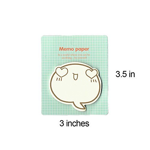 Cute Sticky Note Pads - Smiling Expressions - Pack of 4 - Fun Sticky Notes