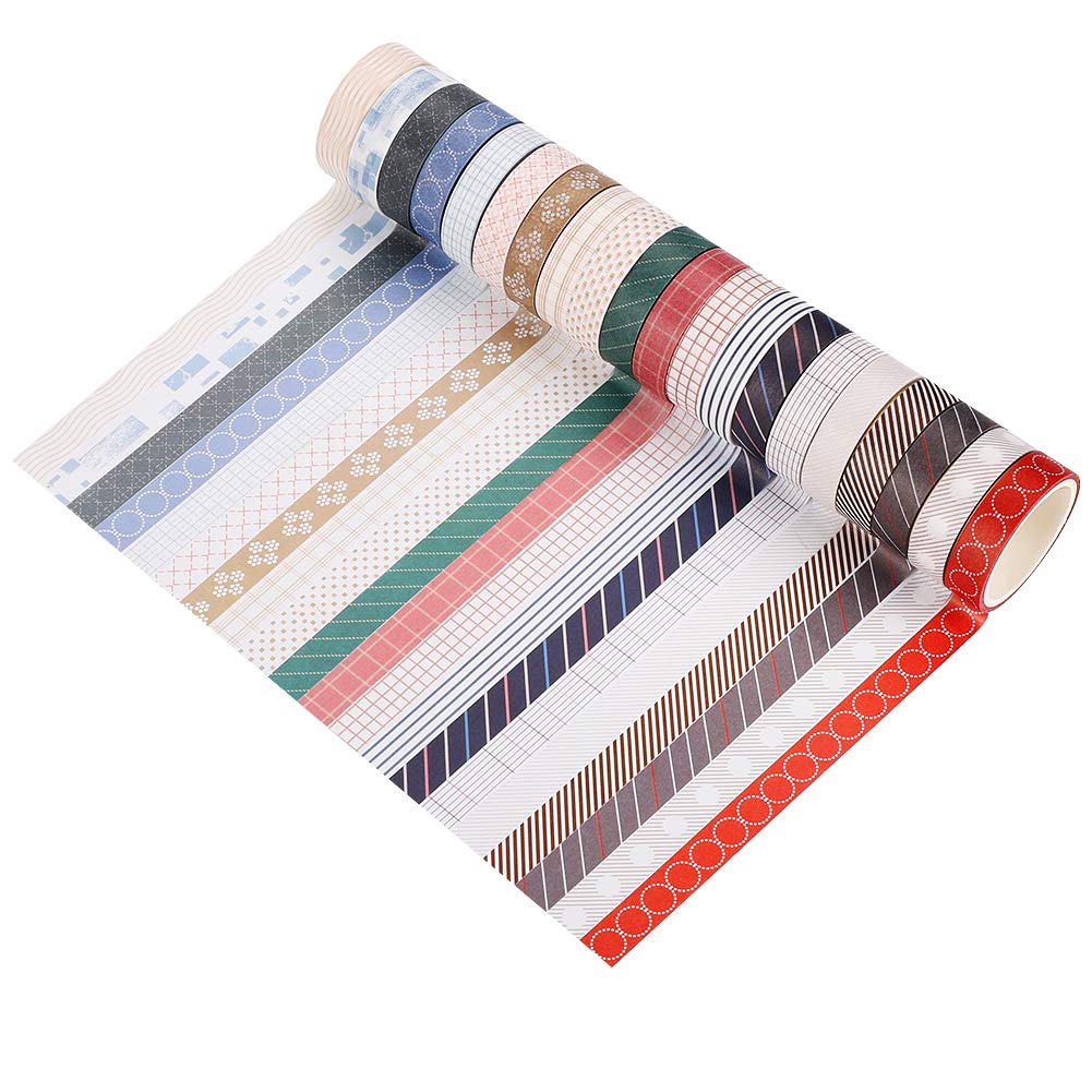 Accmor 40 Rolls Washi Tape Set, Decorative Washi Masking Tape for Scrapbooking, Bullet Journals, Planners, Gift Wrapping,DIY Decor and Craft Supplies