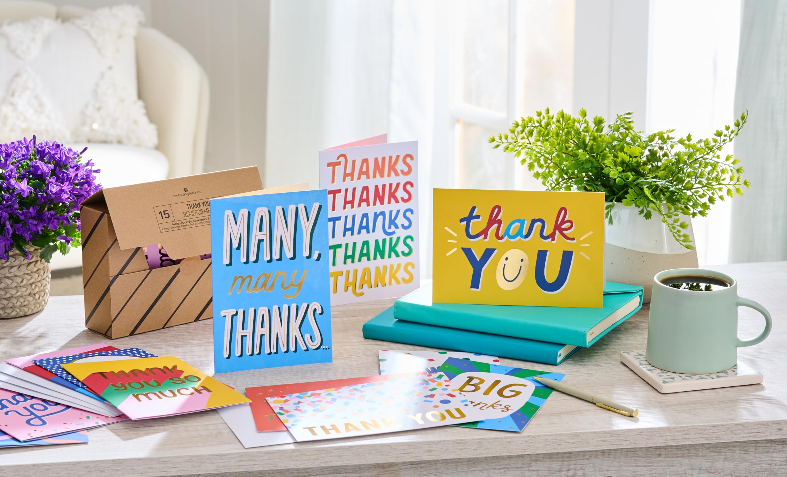 American Greetings Deluxe Boxed Thank You Card Assortment (15-Count)