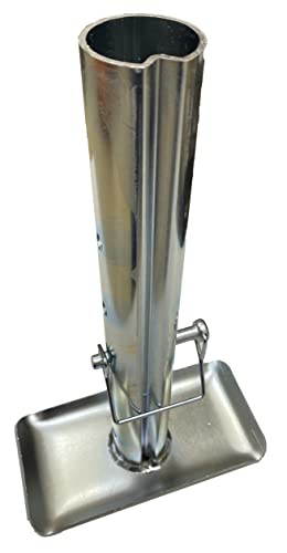 Class A Customs | TJFP-LZ-01 | Trailer Tongue Jack Exteded Reach Zinc Plated Foot Pad (2000lb Capacity) | for Campers RV and Cargo Trailers Tongue Mounted Jack