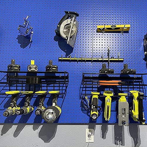 BBASILIYSD Tool Rack Electric Drill Holder Wall Mount Organizer Workshop Accessories Hardware Screwdriver Tool Wrench Storage Power Shelf