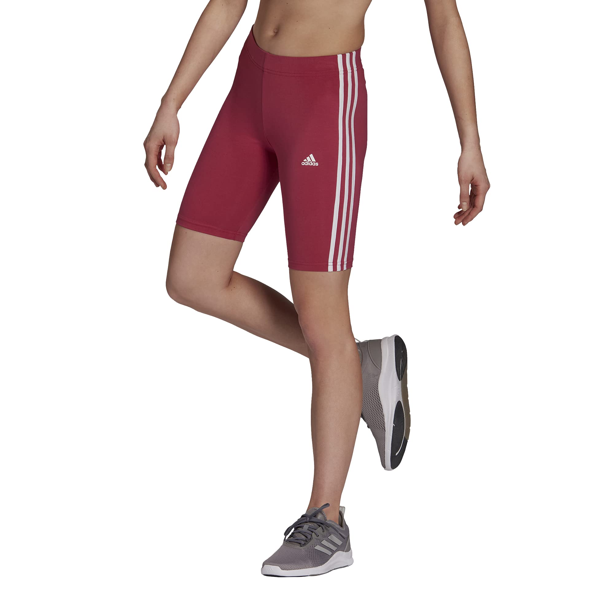 adidas Womens Esssentials Bike Shorts Wild Pink/White X-Small