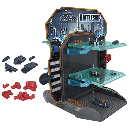 Hasbro Gaming Battleship: Marvel Studios' Black Panther Wakanda Forever Edition, 3D Strategy Game for Ages 7+, 2-Player Board Game