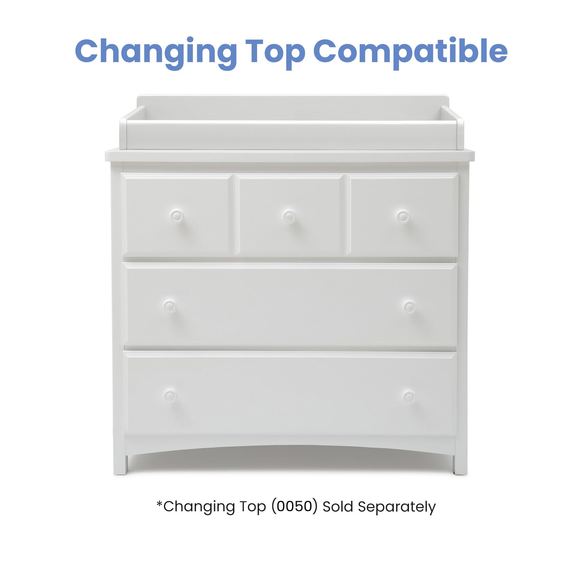 Delta Children 3 Drawer Dresser, Greenguard Gold Certified, White