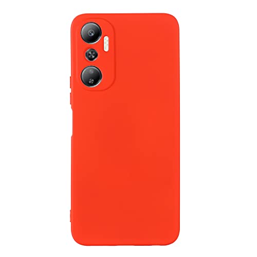 Case for Infinix Hot 20, Liquid Silicone Protective Phone Case for Infinix Hot 20 with Silicone Lanyard, Slim Thin Soft Shockproof Cover for Infinix Hot 20 Silicone Case Red