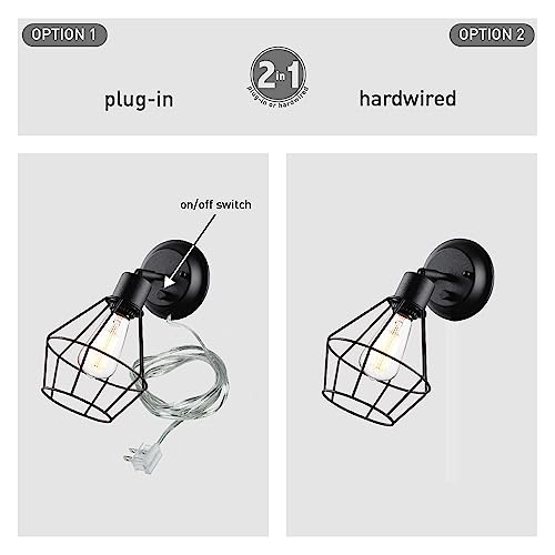 Globe Verdun 1 Matte Black Wall Sconce