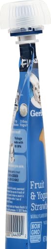 Gerber Baby Food Pouches, Toddler 12+ Months, Fruit & Yogurt, Strawberry Banana, 3.5 Ounce