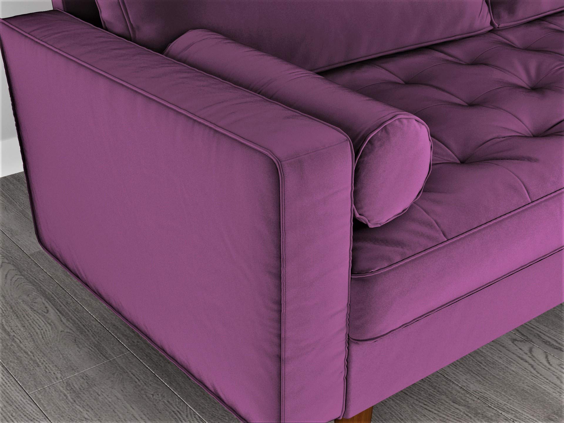 US Pride Furniture 58'' Wide Mid-Century Square Arm Modern Style Polyvinyl Chloride Soft Living Room 2 Seater Loveseat with Removable Back Cushions