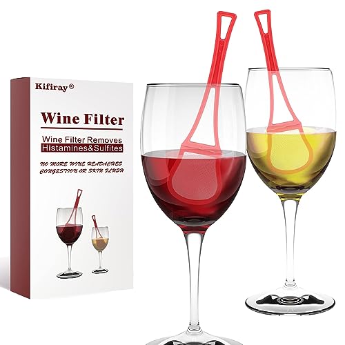 8-Packs Wine Wand Filter, Wands Wine Purifier Sticks, Remove Wine Sulfites and Histamines, Reduces Headaches Nausea & Wine Allergies, Purify Wines Without Changing the Natural Taste & Pure