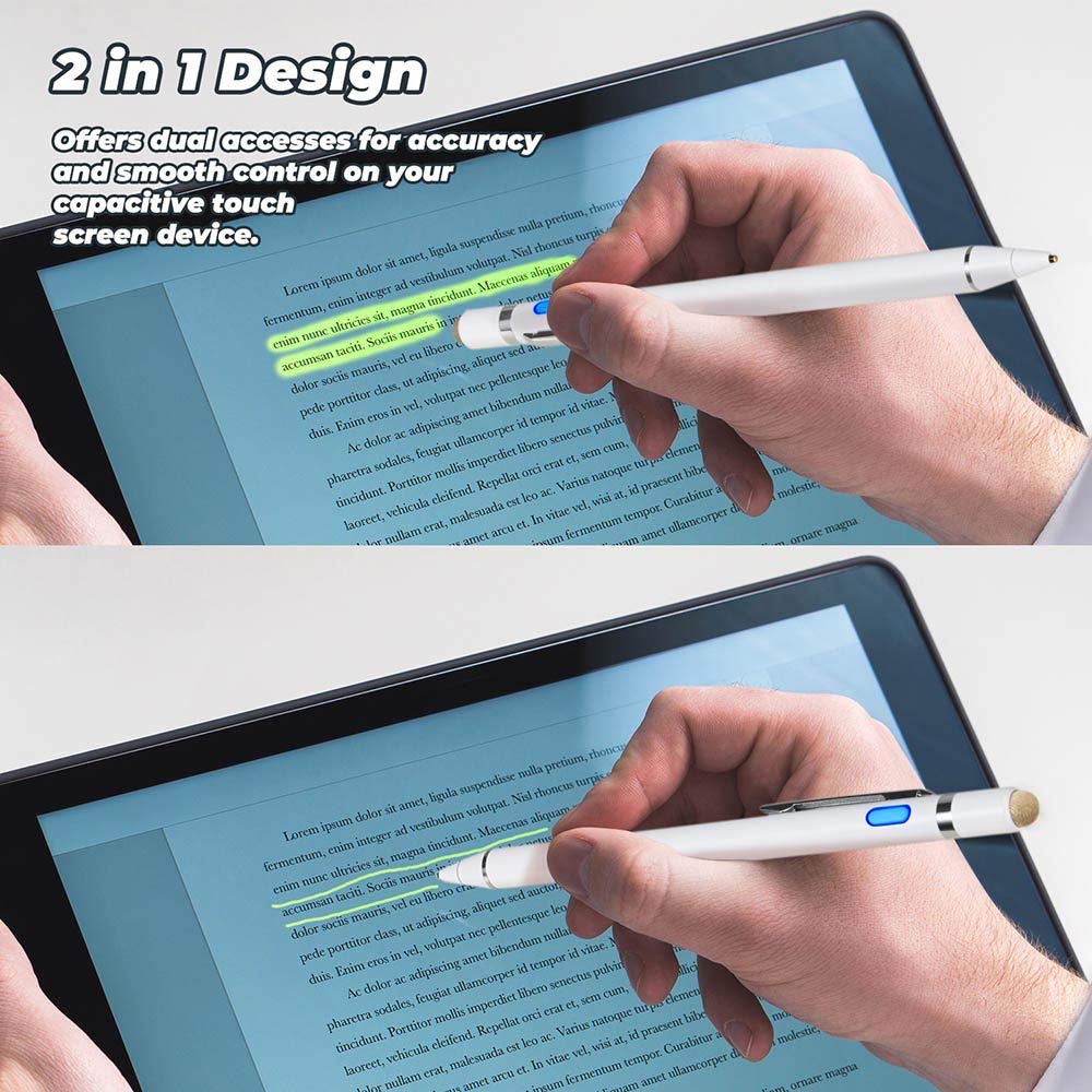 Stylus for Dell 2 in 1 Laptop Pencil, EVACH Digital Pencil with 1.5mm Ultra Fine Tip Stylus Pen for Dell 2 in 1 Laptop, White