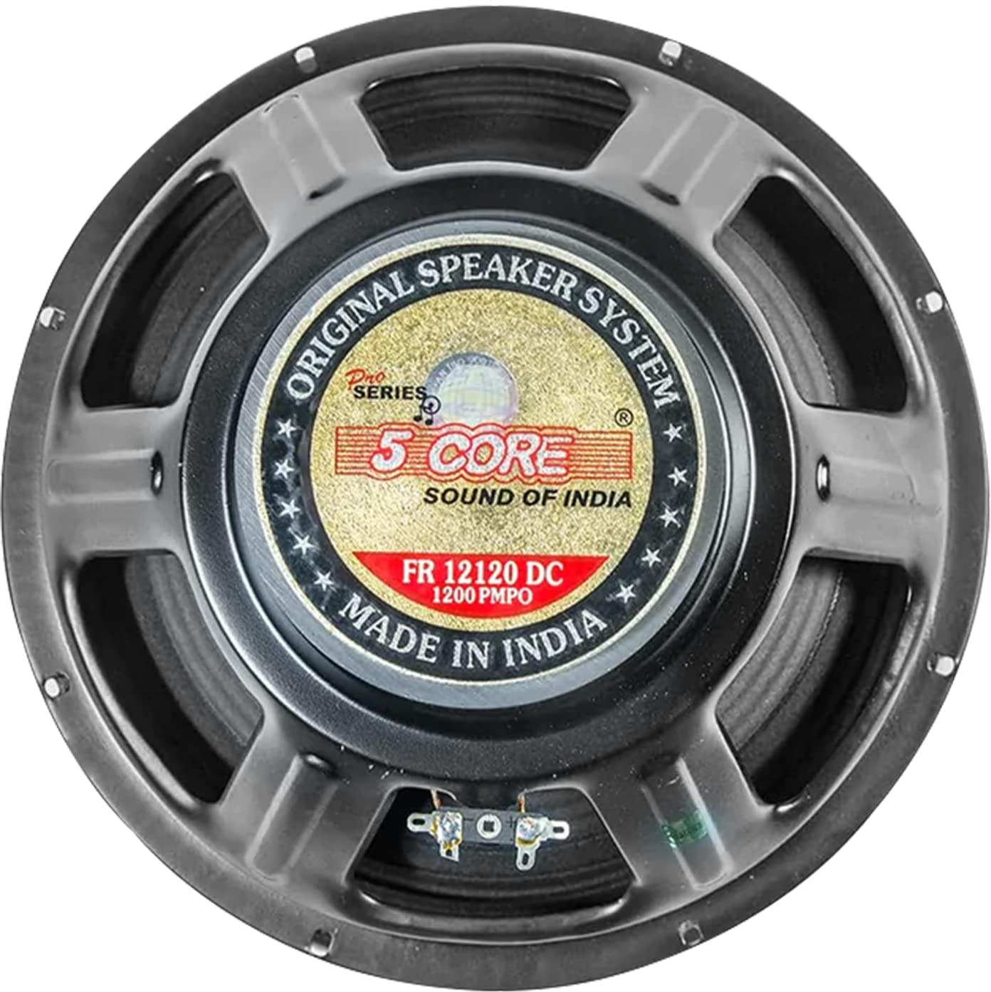 5 CORE 12 inch 1200W PMPO Guitar Amplifier Speaker, Superior Guitar Amplifier Universal Replacement Speaker- 8Ω, Dual Cone, 75W RMS, Black FR-12120DC GTR