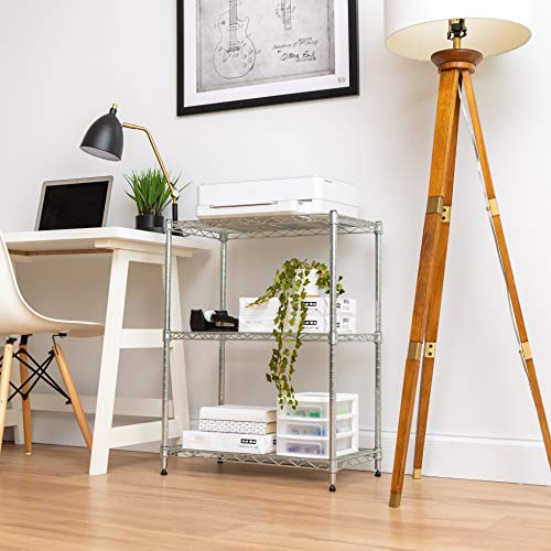 IRIS USA WSU Wire, Garage Shelving Unit, Storage Shelf, 3 Tier, Silver