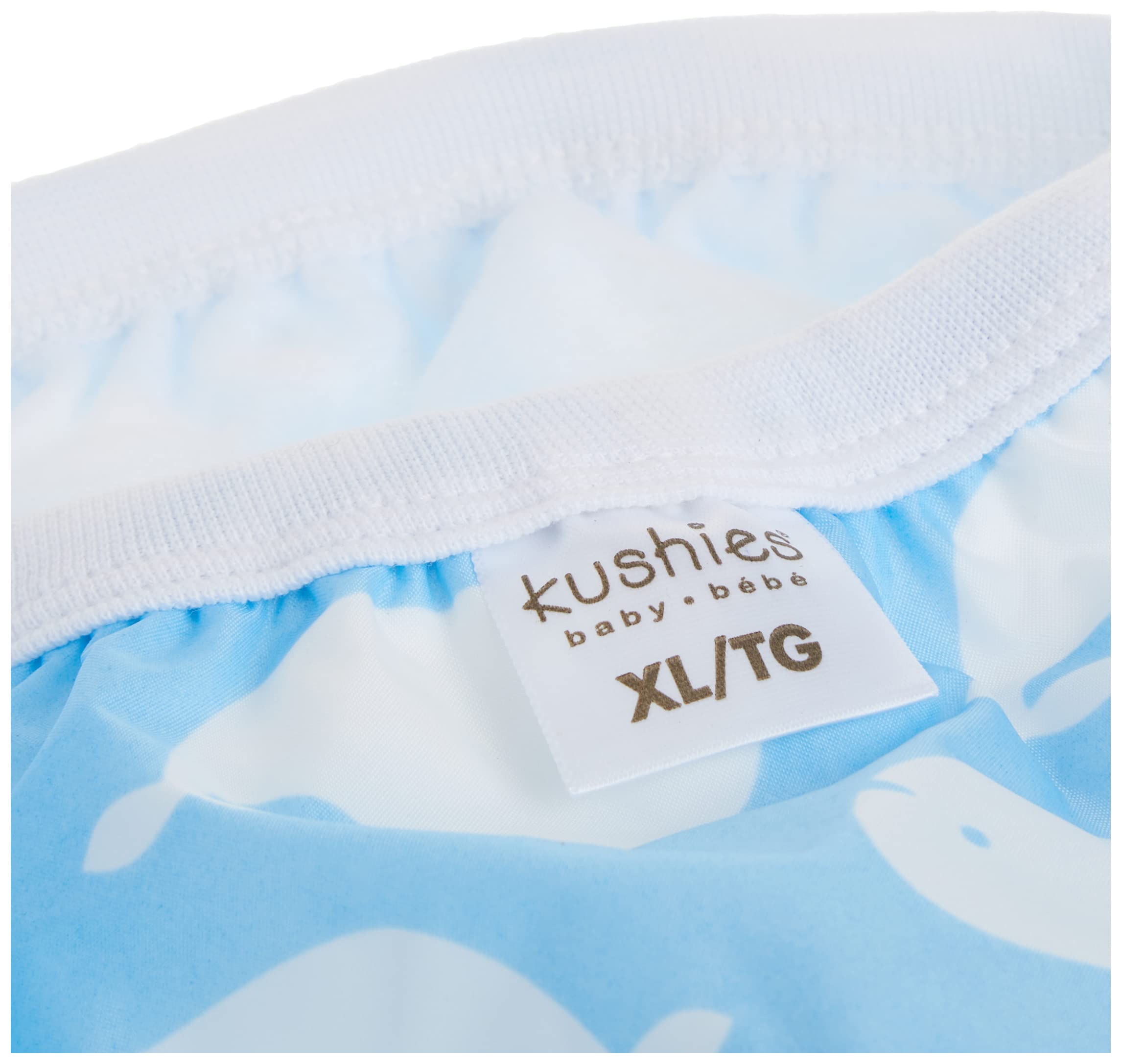 Kushies Baby Waterproof Training Pant, Blue, 38-44 Pounds, Whales, X-Large