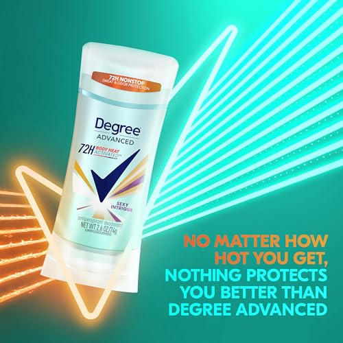 Degree Antiperspirant Deodorant Sexy Intrigue 72-Hour Sweat & Odor Protection Antiperspirant Deodorant For Women with Body Heat Activated Technology 2.6 oz