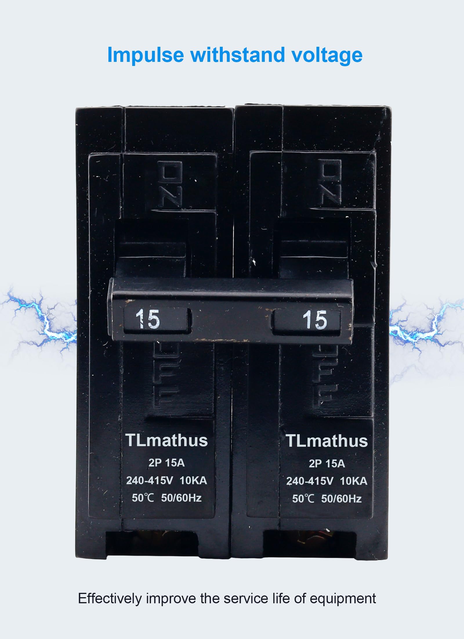 6 Amp 2 Pole Type QP Circuit Breaker Plug-in Mount Standard Miniature Circuit Breaker, Thermal Magnetic Protection, Fit for Siemens Type 'EQ, EQL, SEQ, EQG, PL and ES Series loadcentres(2P 6A)