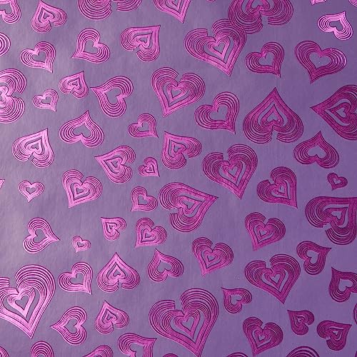 Juvale 3 Rolls Metallic Gift Wrapping Paper Rolls, Holographic Shiny Hearts Wraps for Valentine's Day, Wedding & Birthday, 3 Colors, 17 in x 17.3 ft